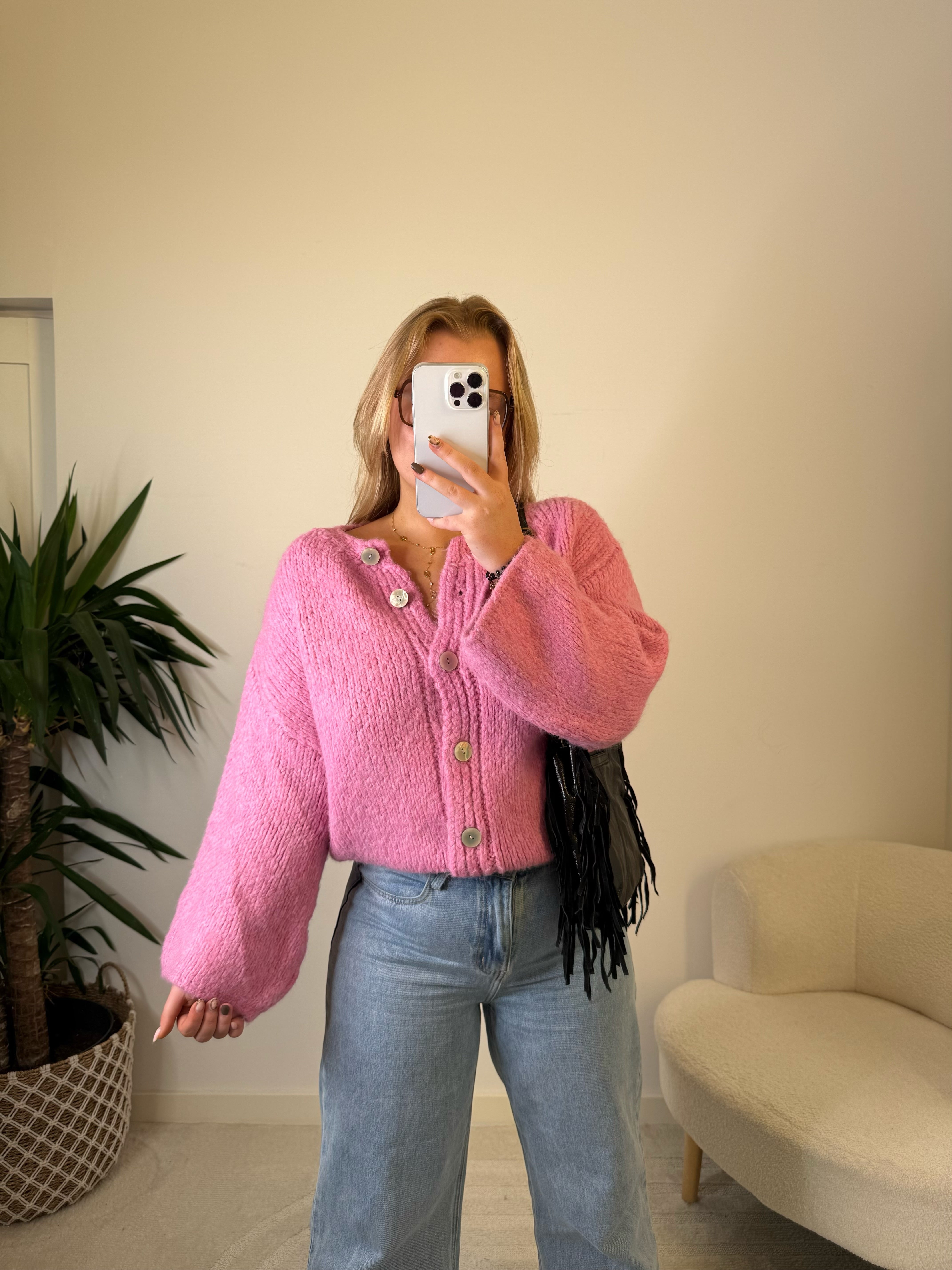 GILET CLAYLINE ROSE – maison1921