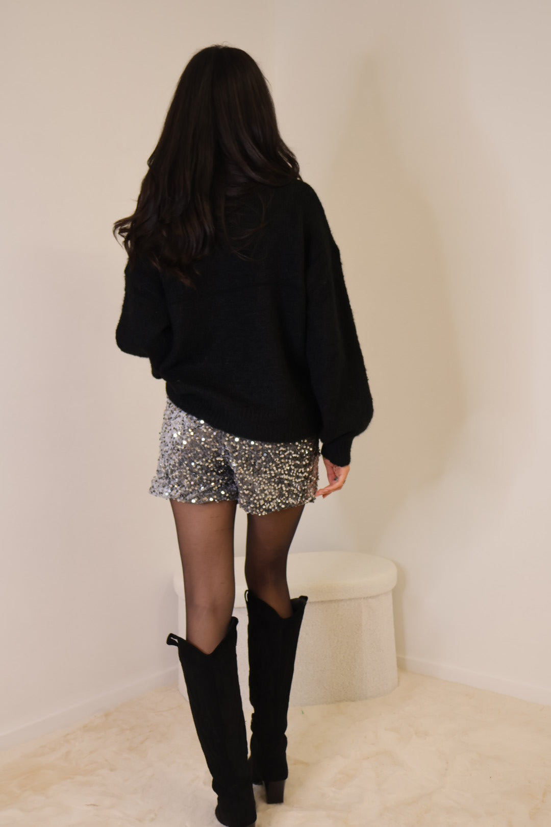 JUPE SHORT CANDICE ARGENTÉ – maison1921